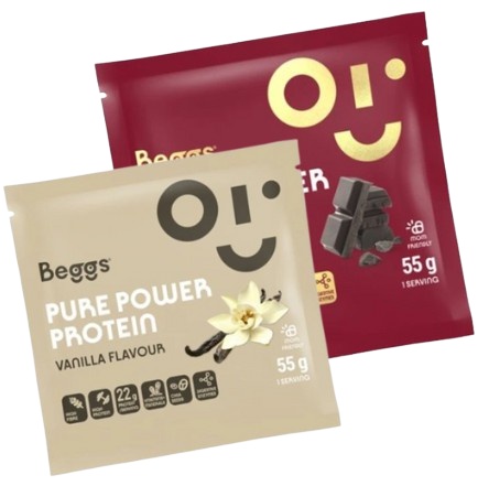 Beggs Pure Power Protein 55 g - dark chocolate | Fitness007.sk