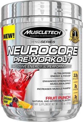 MuscleTech NeuroCore Pre-Workout (50 dávek) - modrá malina | Fitness007.cz