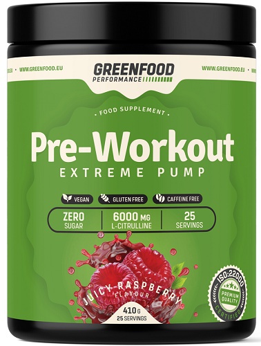 GreenFood Performance Pre-Workout 410 g - meloun | Fitness007.cz