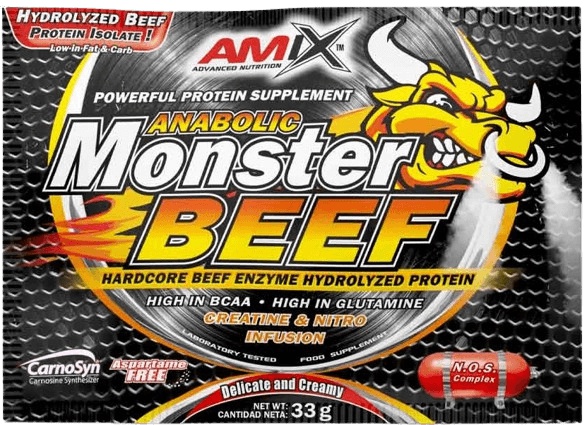 Amix Anabolic Monster Beef 33 g - lesní ovoce | Fitness007.cz